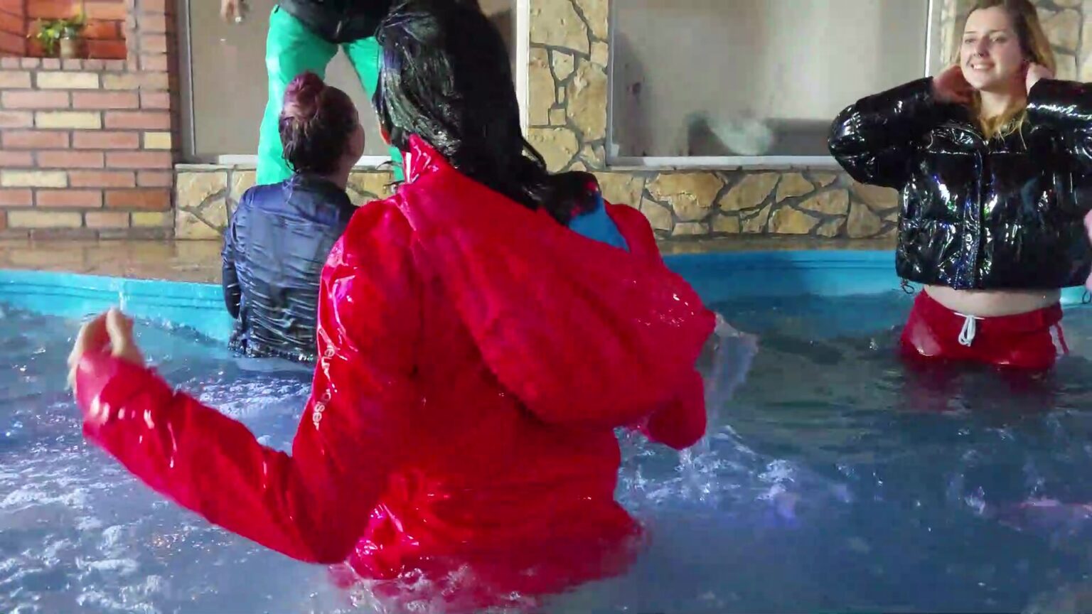 Wet winter clothes part 1. - Girls in Wet Clothes