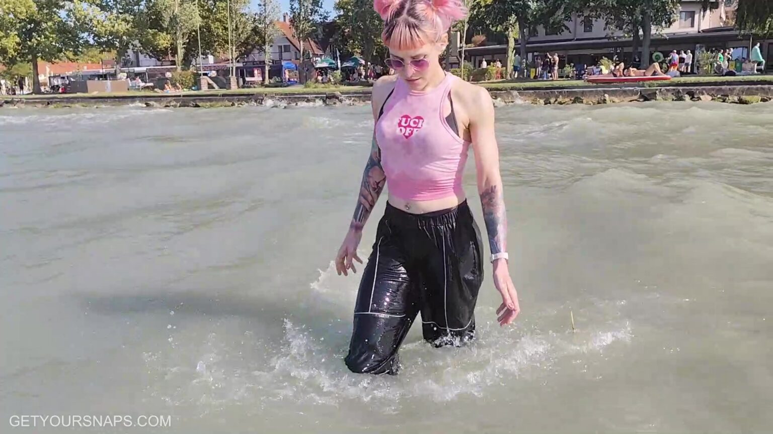 *Pinkie takes a walk in the lake fully clothed - Girls in Wet Clothes