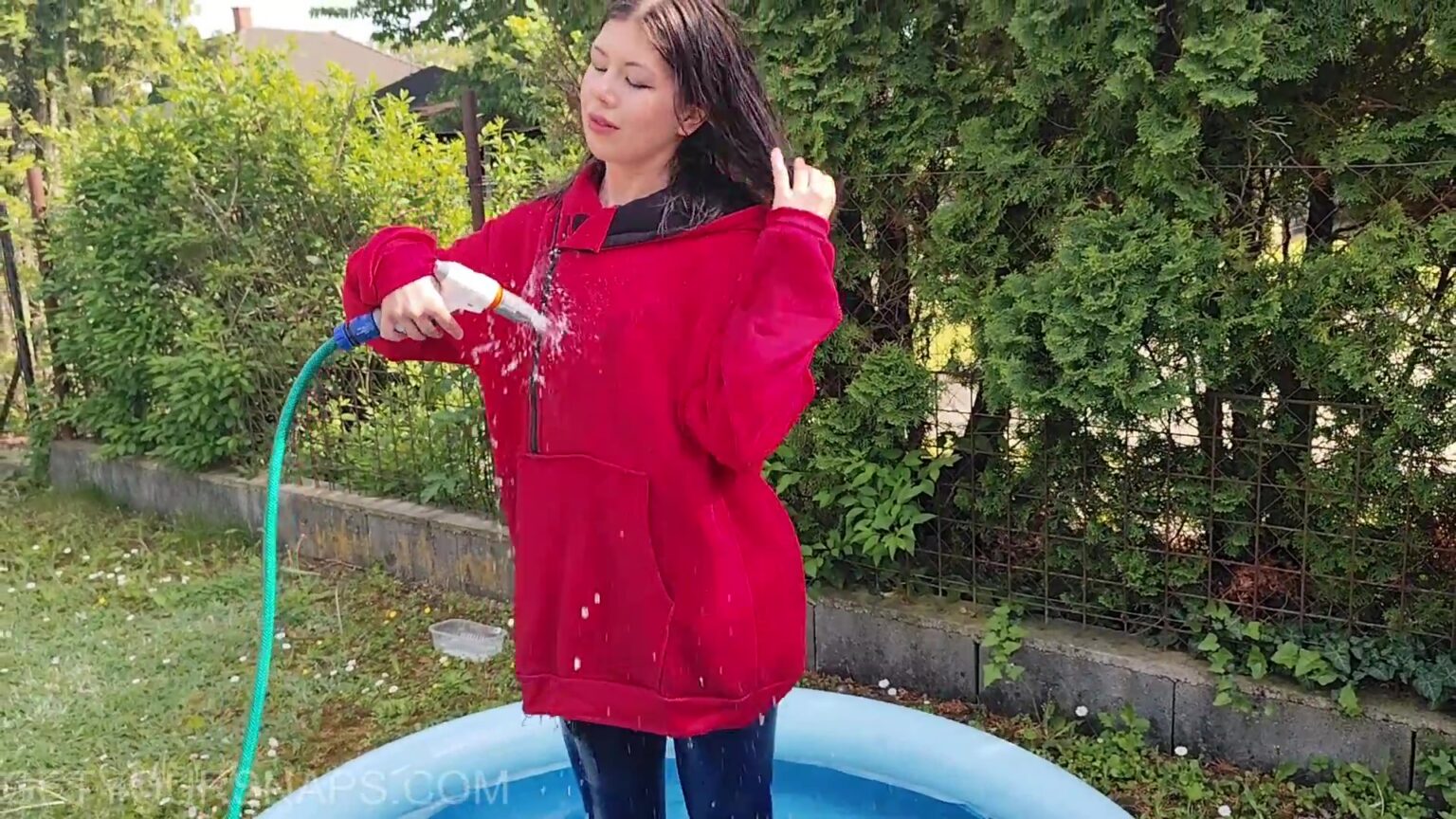 Barby and the kiddie pool - Girls in Wet Clothes